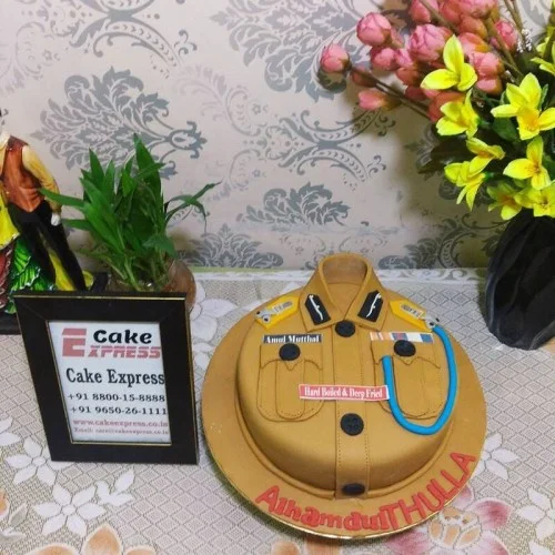 Police Uniform Theme Fondant Cake Delivery in Delhi NCR - ₹2,349.00 ...